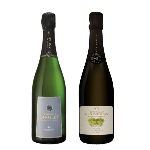 Two Premium Champagne Gift Box Wrapped + Card – Pop Up Wine